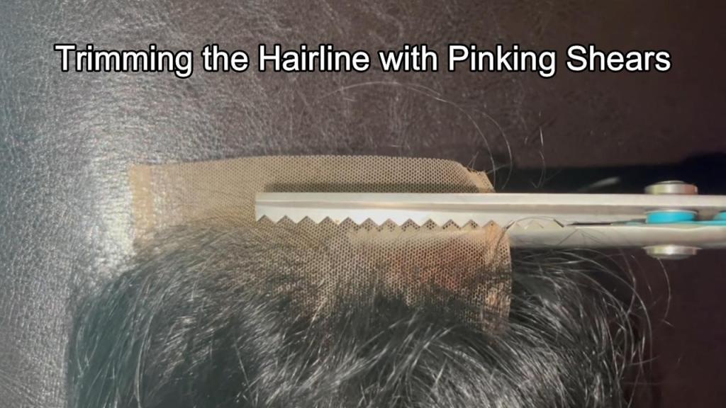 Mastering the Art of Hairline Trimming with Pinking Shears – Wig Making ...